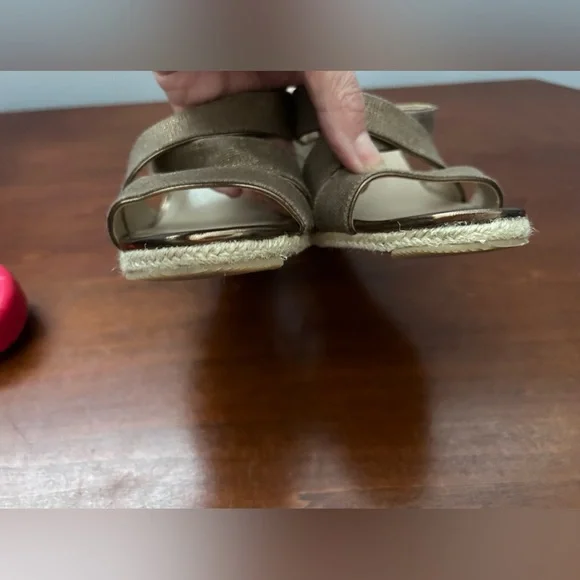 Ellen Tracy | Shoes | Ellen Tracy Linen Metalic Platform Wedge ...